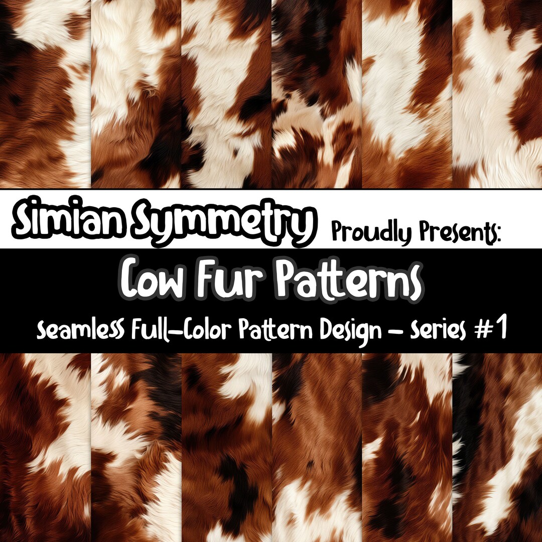 Cow Fur Patterns Digital Paper | Instant Download | Seamless Patterns ...