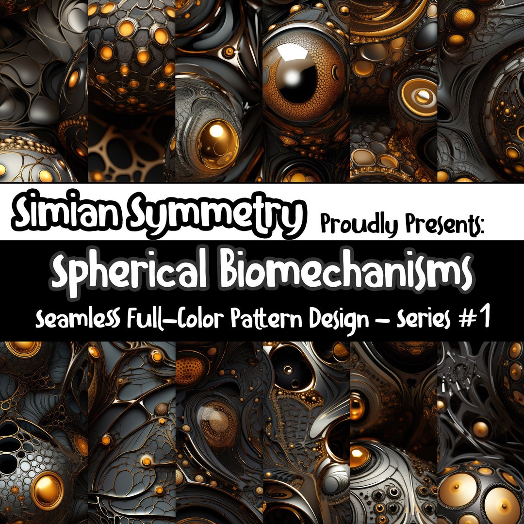 Spherical Biomechanism Digital Art | Instant Download | Seamless ...