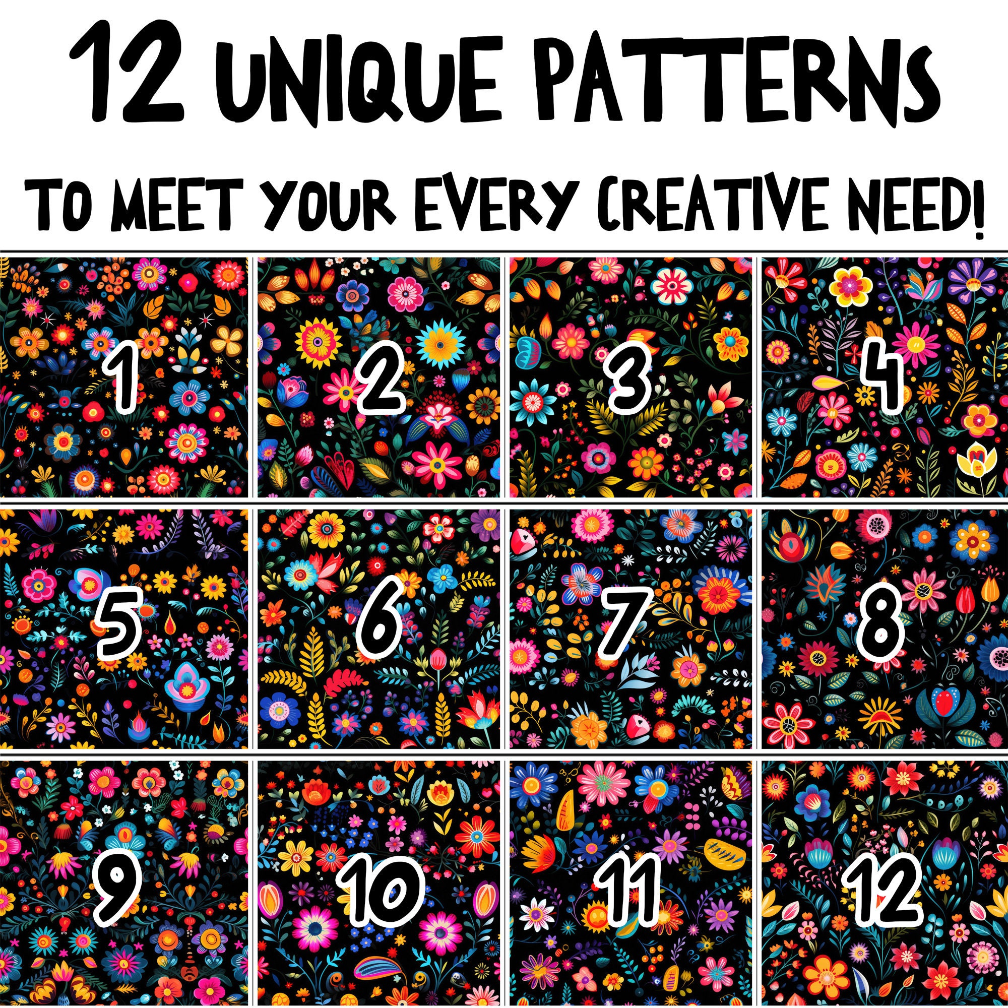 Polish Inspired Folk Digital Patterns | Instant Download | Seamless ...