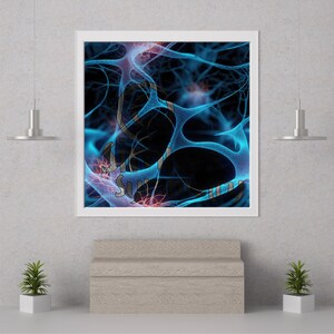 Microscopic Color Brain Neurons Digital Paper | Instant Download ...