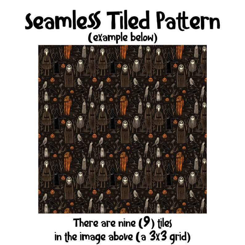 Vintage Halloween Scenes Digital Paper Instant Download Seamless ...