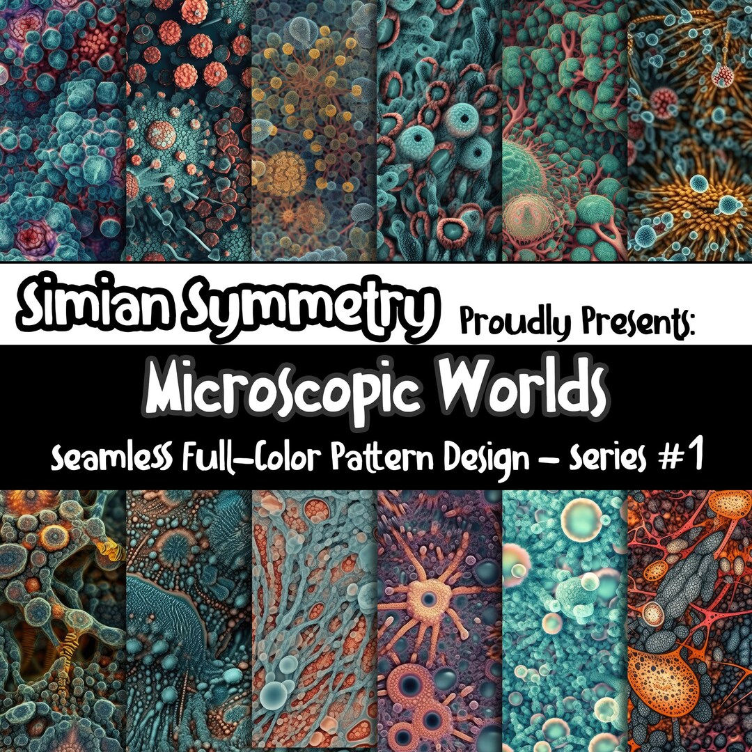 DIGITAL PAPER Microscopic Universe Series 1 | Seamless Designs | Twelve ...