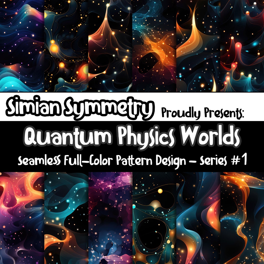 Quantum Physics Worlds Digital Paper | Instant Download | Seamless ...