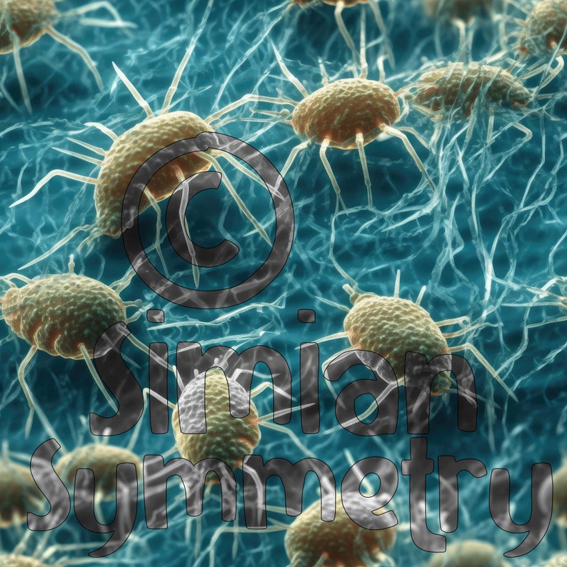 DIGITAL PAPER Microscopic Mites Series 1 Seamless Designs Twelve ...