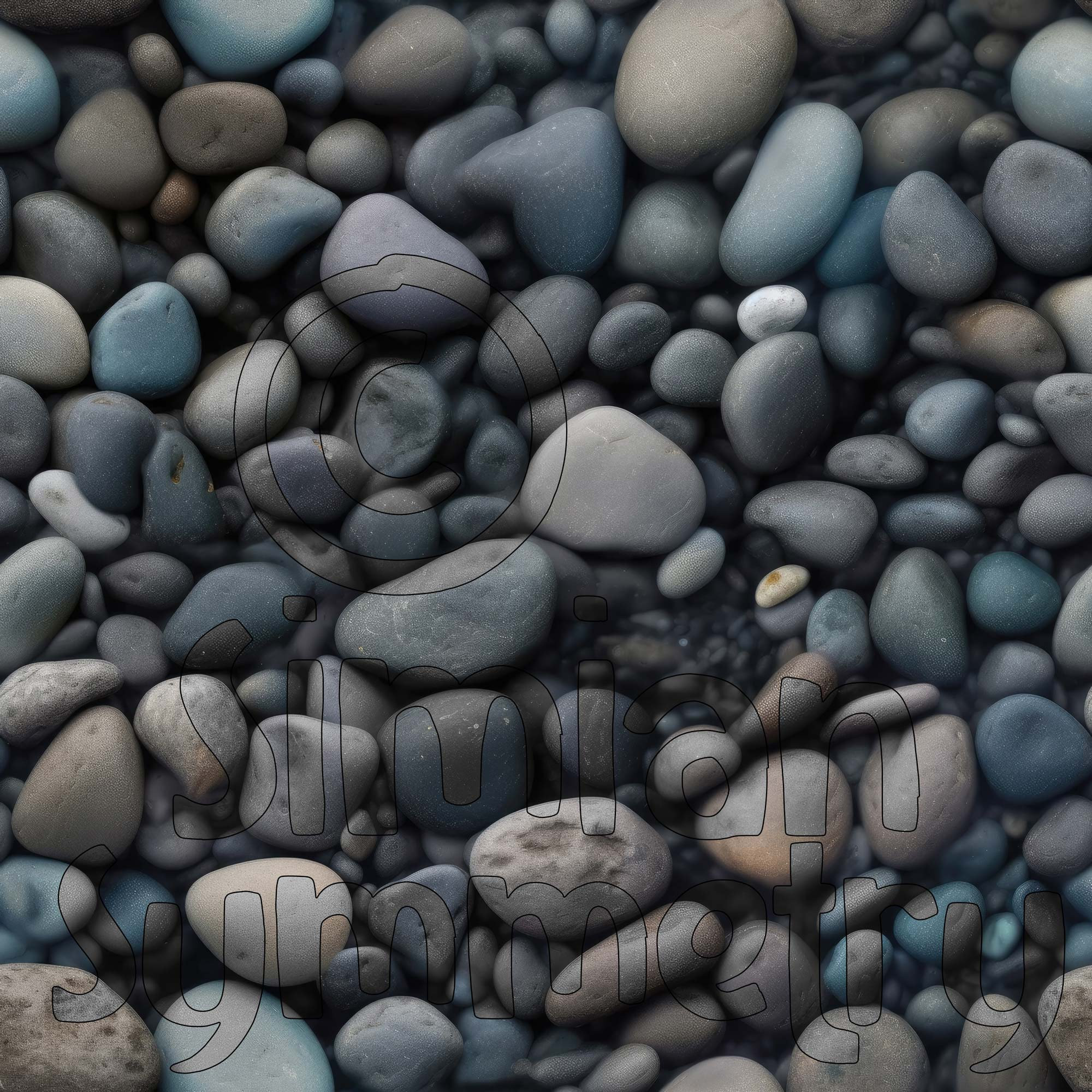 DIGITAL PAPER Smooth Riverbed Rock Series 1 Seamless Designs Twelve ...