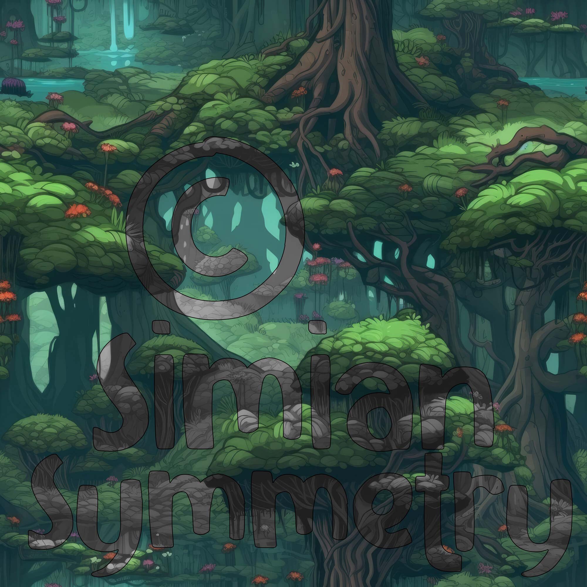 Videogame Fantasy Forest Digital Paper | Videogame Seamless | Videogame ...