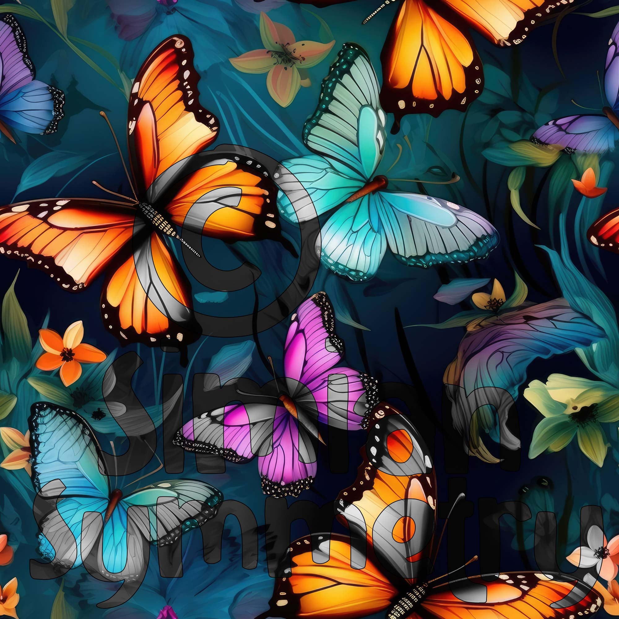 Butterfly Fantasies Digital Paper | Instant Download | Seamless ...