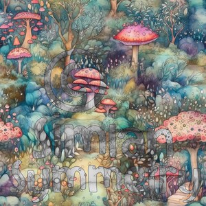 Enchanted Forest Digital Paper | Enchanted Forest Seamless | Enchanted ...