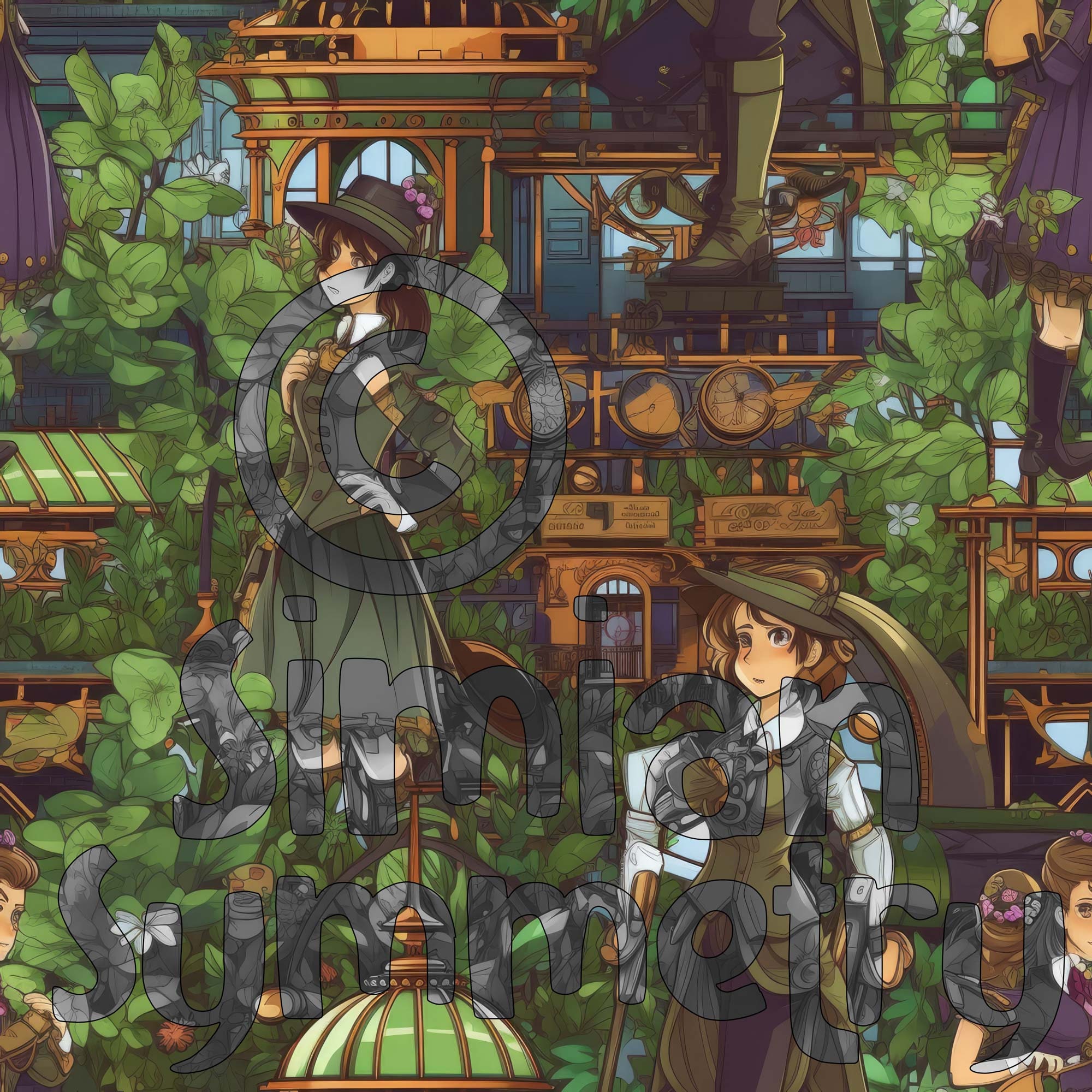 DIGITAL PAPER Steampunk Anime Scenes Series 1 Seamless - Etsy