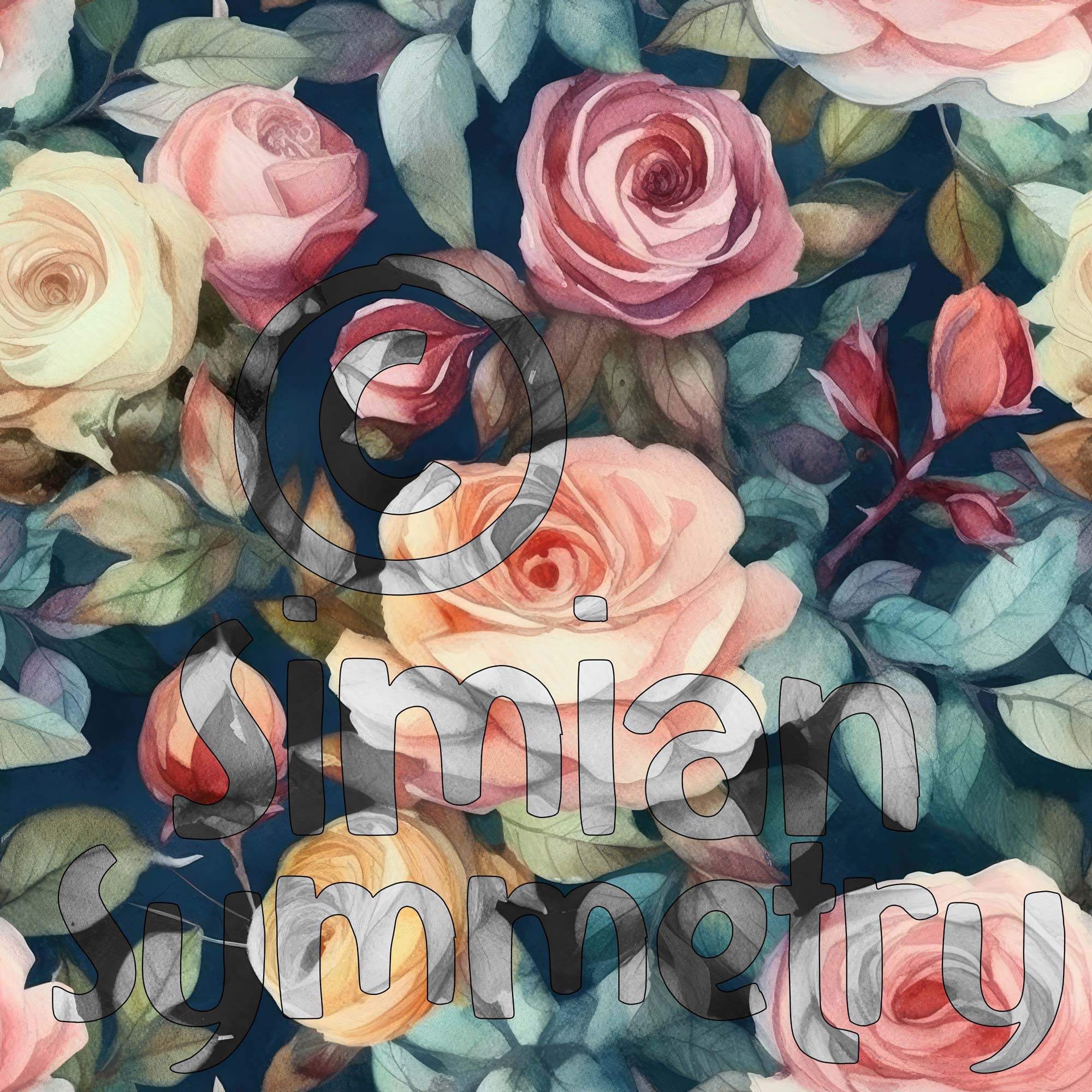 DIGITAL PAPER Watercolor Roses Series 1 Seamless Designs - Etsy