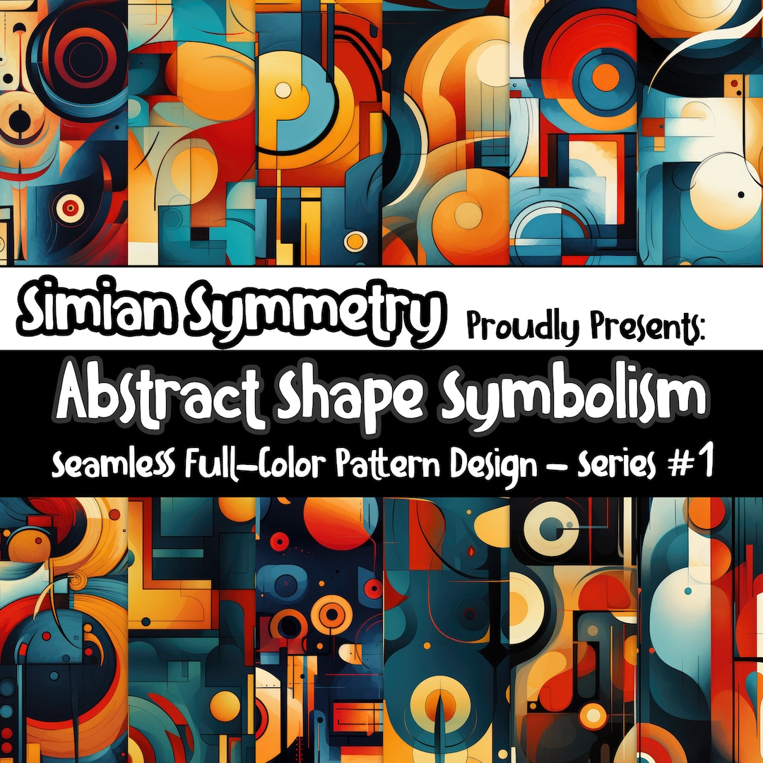 Abstract Shape Symbolism Digital Paper | Instant Download | Seamless ...