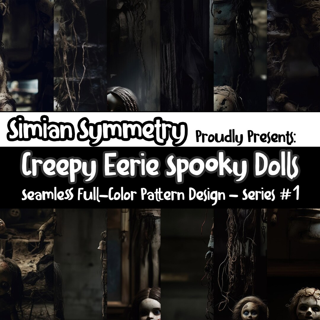 Halloween Eerie Creepy Dolls Digital Paper | Instant Download ...