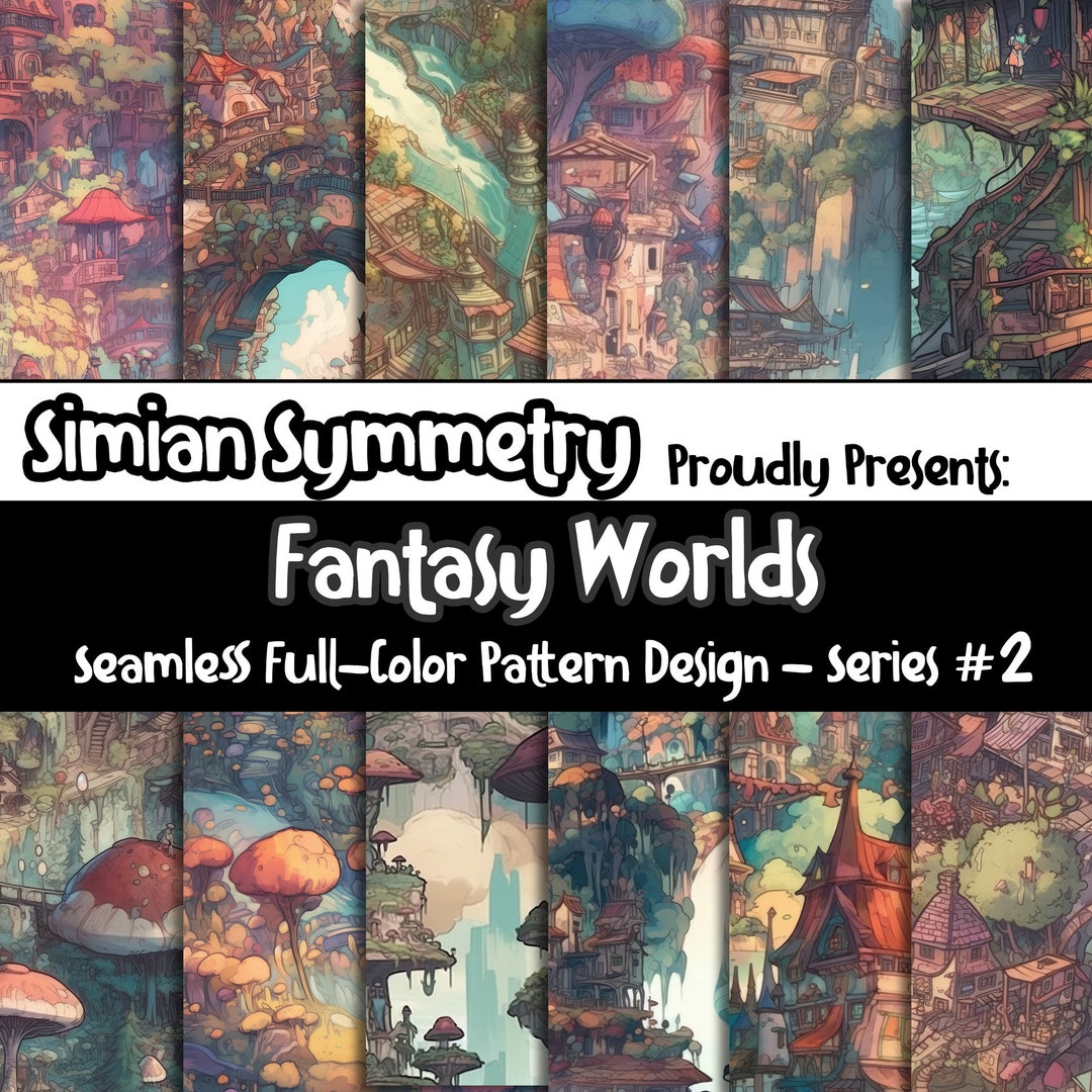 DIGITAL PAPER Fantasy Worlds Series 2 | Seamless Designs | Twelve ...