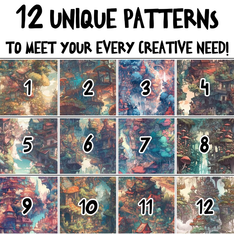 DIGITAL PAPER Fantasy Worlds Series 1 | Seamless Designs | Twelve ...