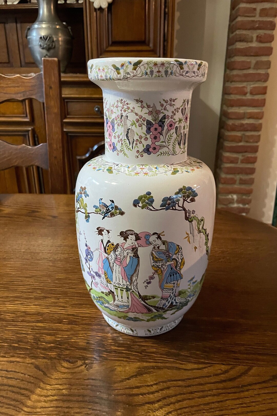 Large Chinese Style Vase - Etsy