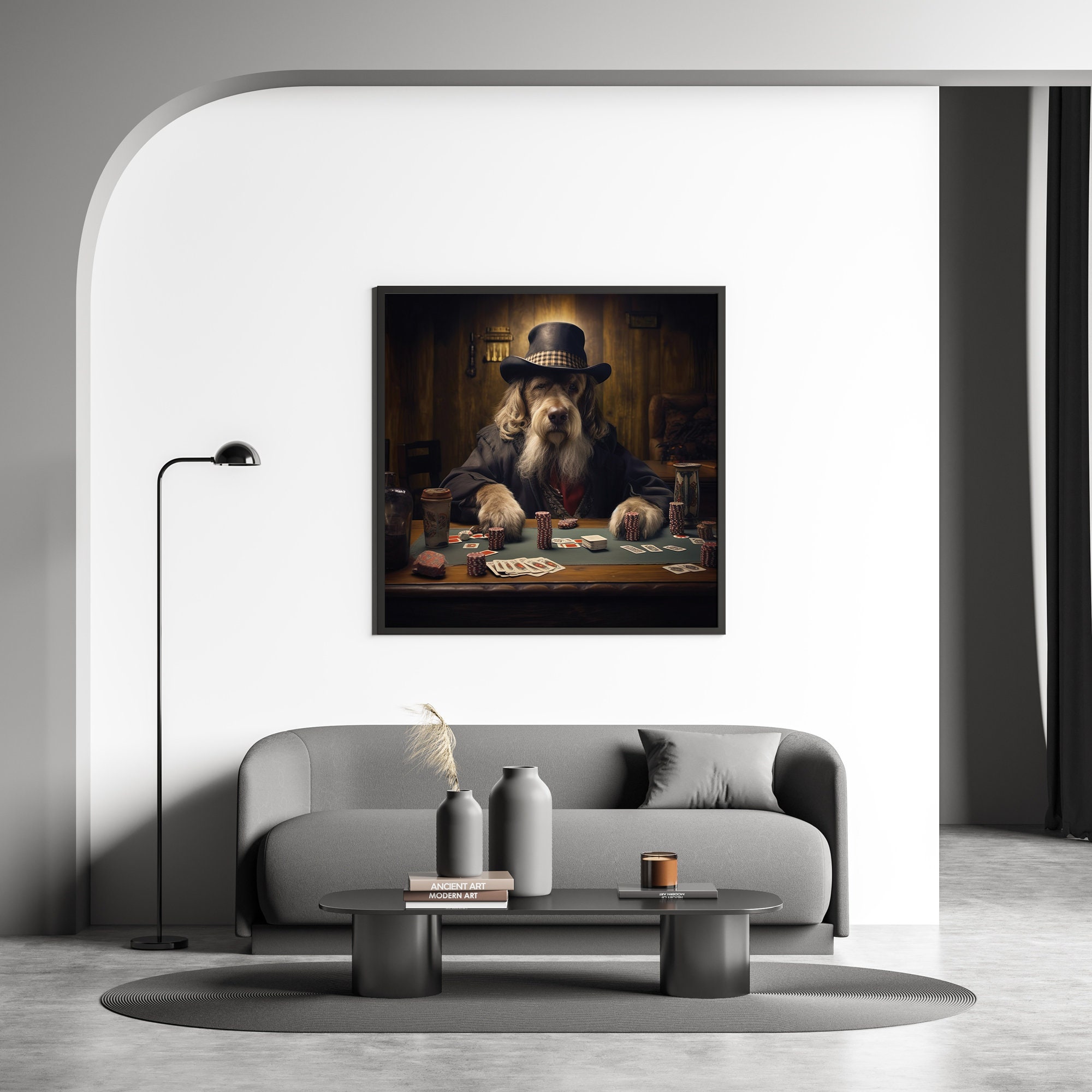 Dog Playing Poker Framed Poster, Dog Playing Cards Poster, Dog Wall Art ...