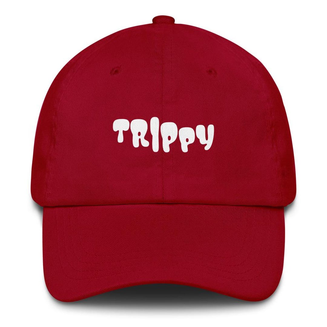 Trippy Typography Hat – Minimal Psychedelic Dad Cap - Etsy