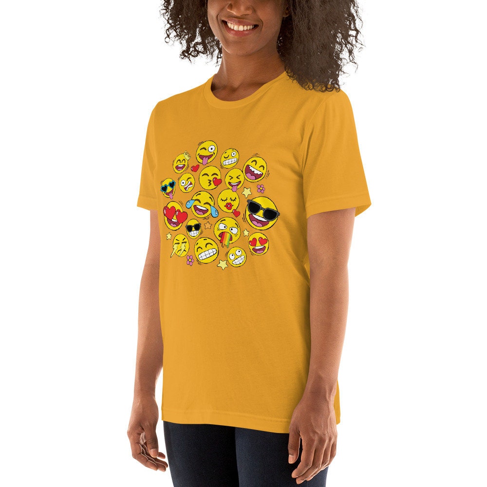 Emoticon Cute Smileys Face Unisex T-shirt, Emoji Faces Unisex T-shirt ...
