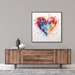 Watercolor Heart Shape Wall Art – Colorful Love Illustration Framed ...