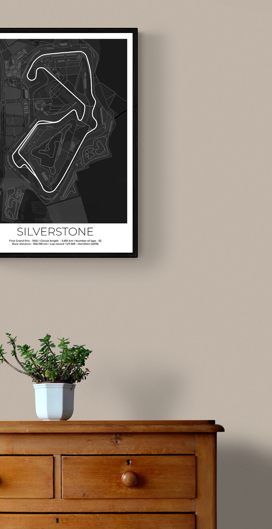 Silverstone Grand Prix Circuit Print, Formula 1 Track Poster, Office ...