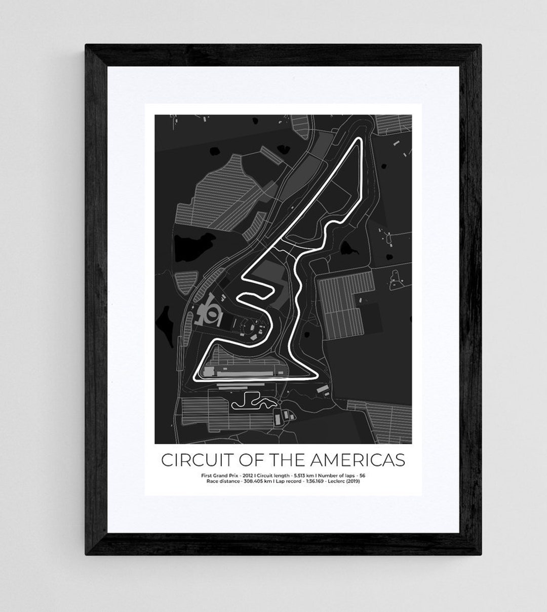 C.O.T.A Grand Prix Circuit Print, Formula 1 Track Poster, Office Wall ...
