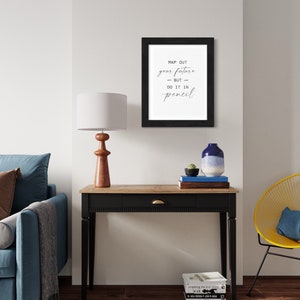 Map Out Your Future in Pencil | Printable Wall Art, Inspirational Quote ...