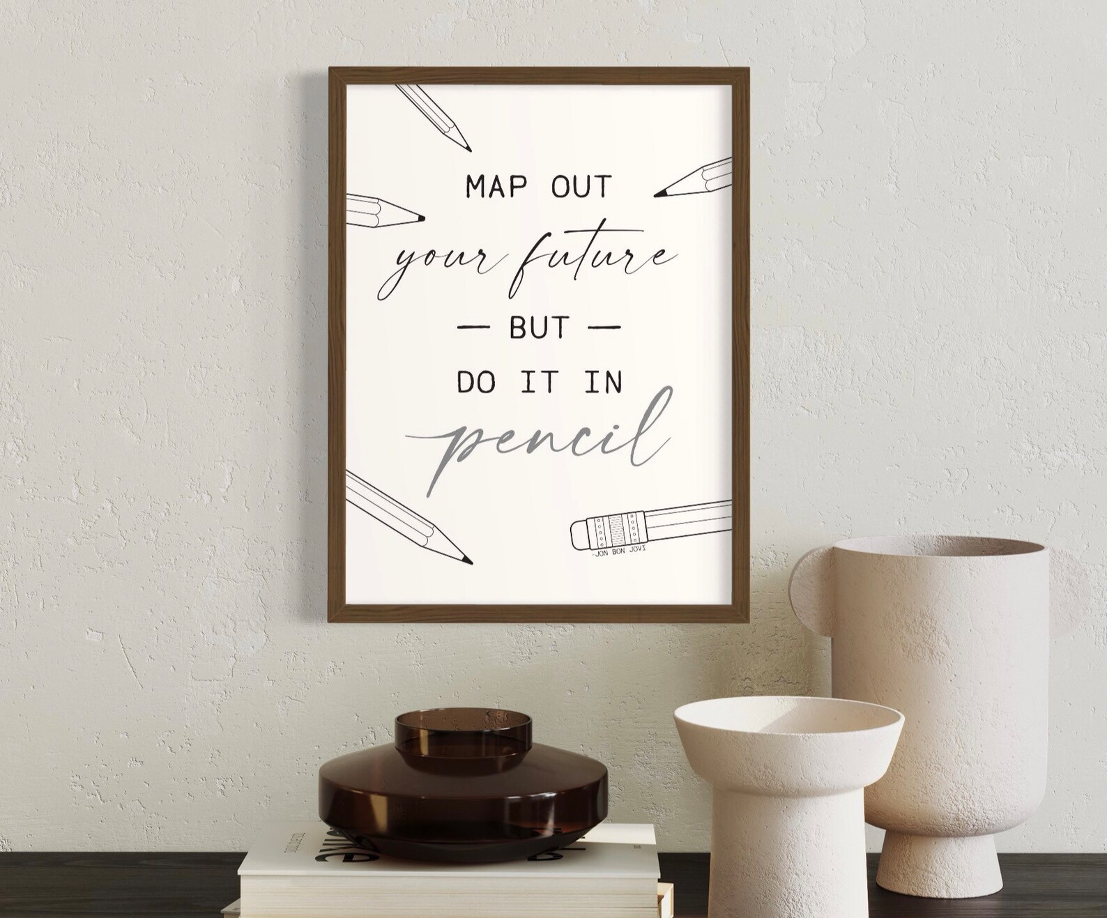 Map Out Your Future in Pencil | Printable Wall Art, Inspirational Quote ...