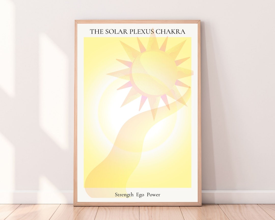 The Solar Plexus Chakra Yellow Abstract Art Print Modern Wall - Etsy