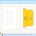 French Fry Box Template: Printable Gift Card Holder (digital Download ...