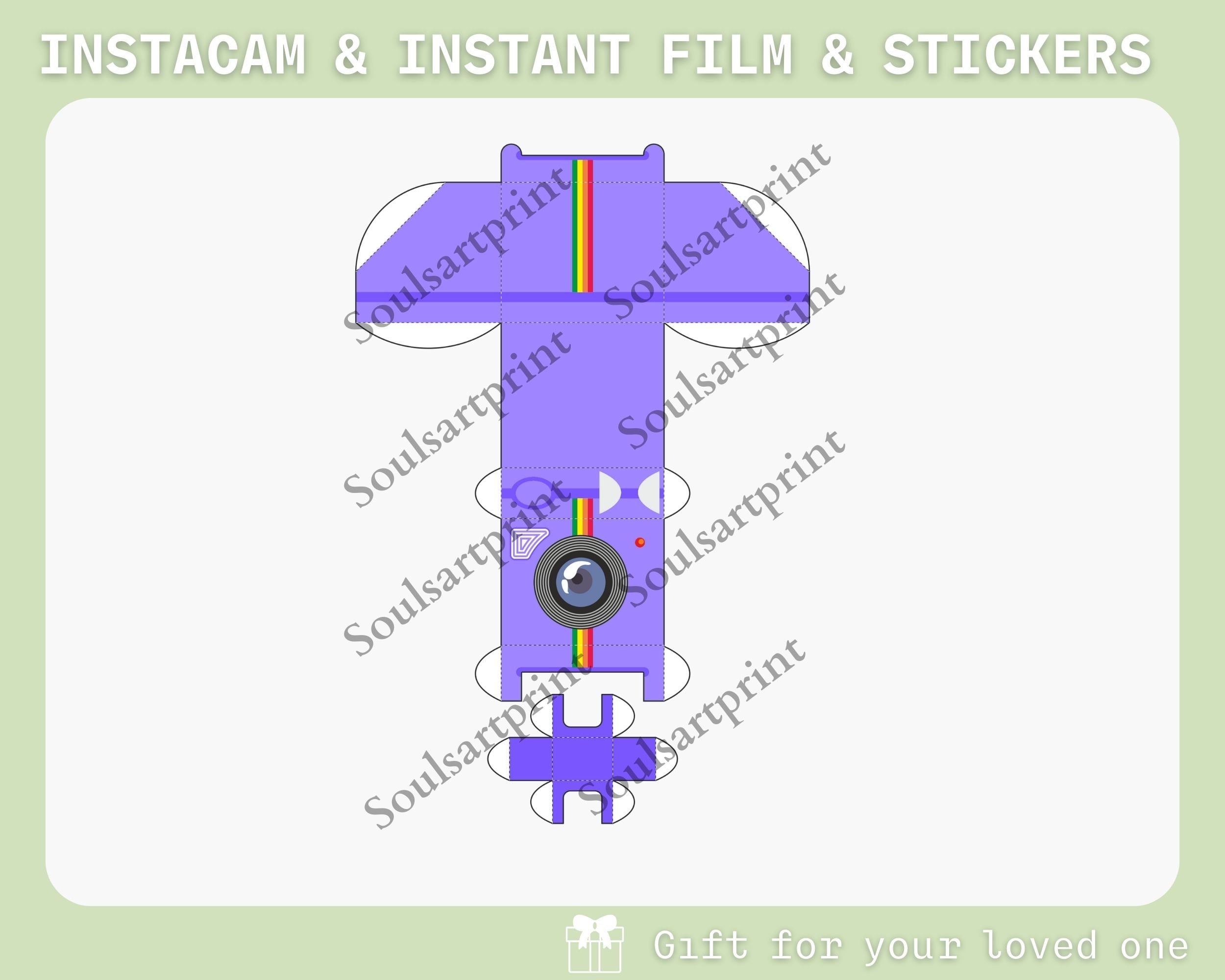 Instacam Printable Gift Template, Instant Film, Sticker Set, Photo Gift ...