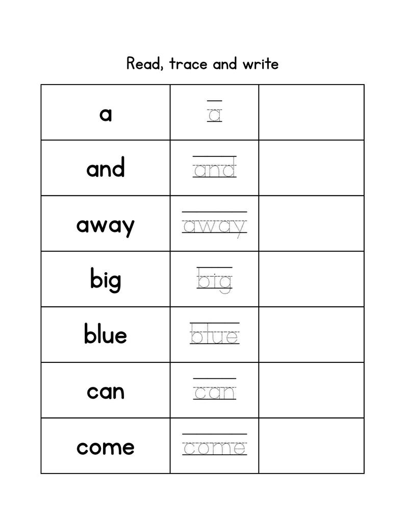 120 Dolch Sight Words With Worksheets | Printable Sight Words| High ...