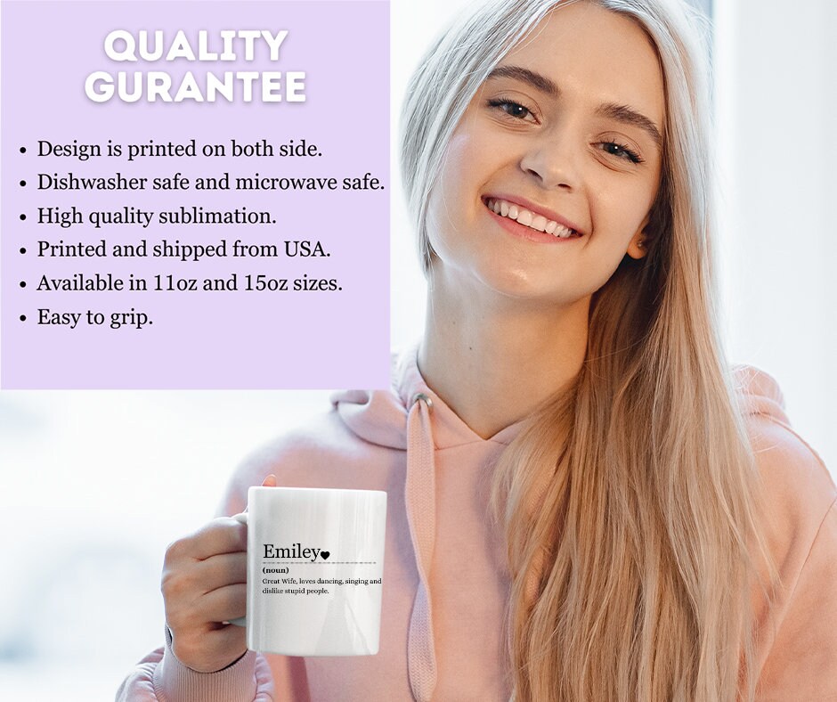 Personalized Name Definition Mug, Personalize Name Coffee Mug With Custom Definition, Custom ...