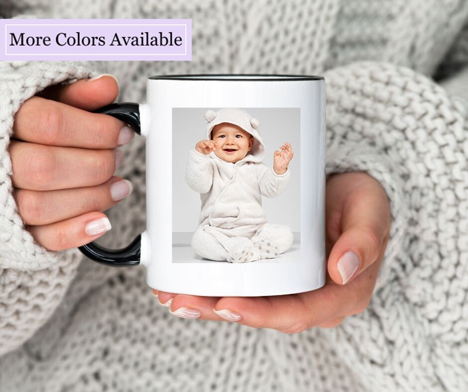 Baby Photo Mug Personalized, Baby Photo Coffee Mug, Baby Photo Gift Mug ...