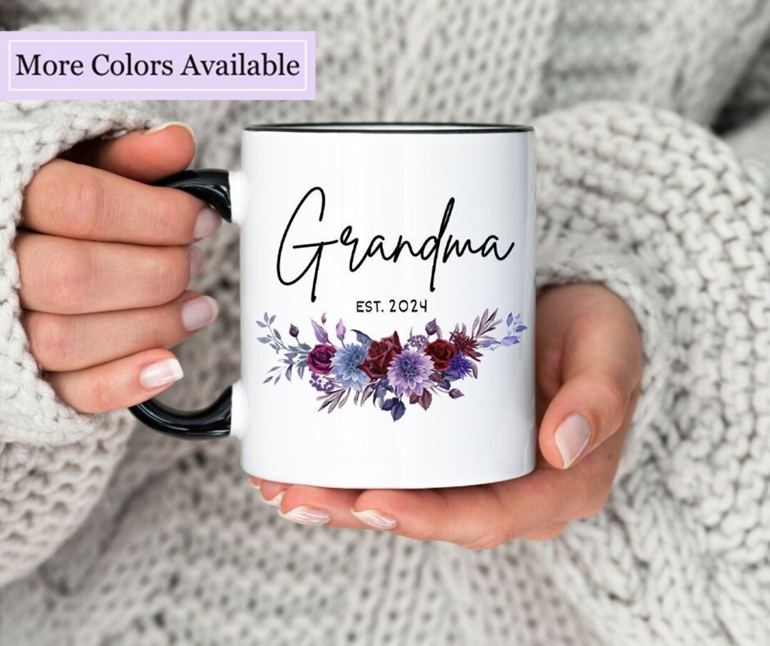 GG Grandma, Promoted From Mom to Grandma Est 2024 Mug, Grandma Mug ...