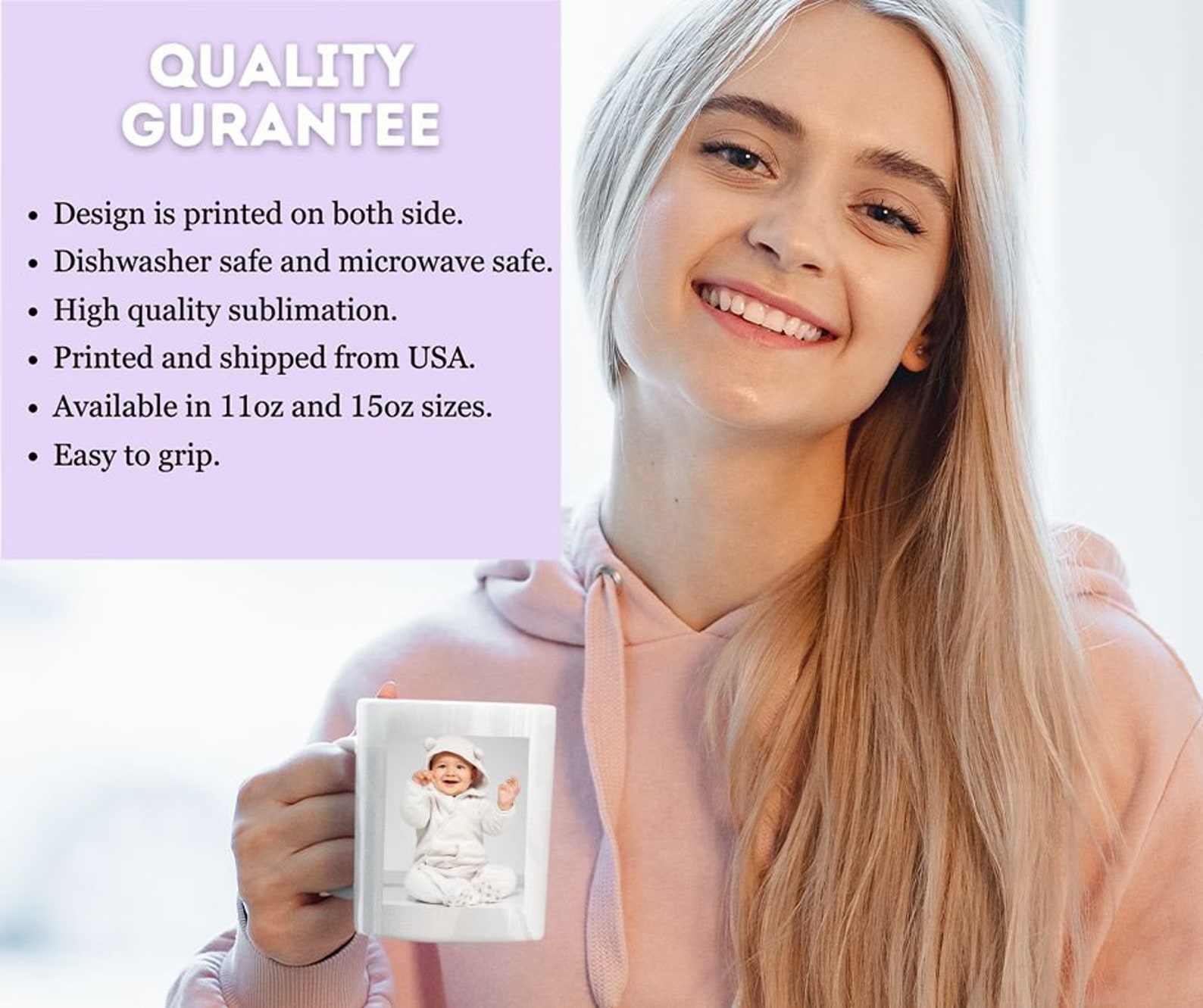 Baby Photo Mug Personalized, Baby Photo Coffee Mug, Baby Photo Gift Mug ...