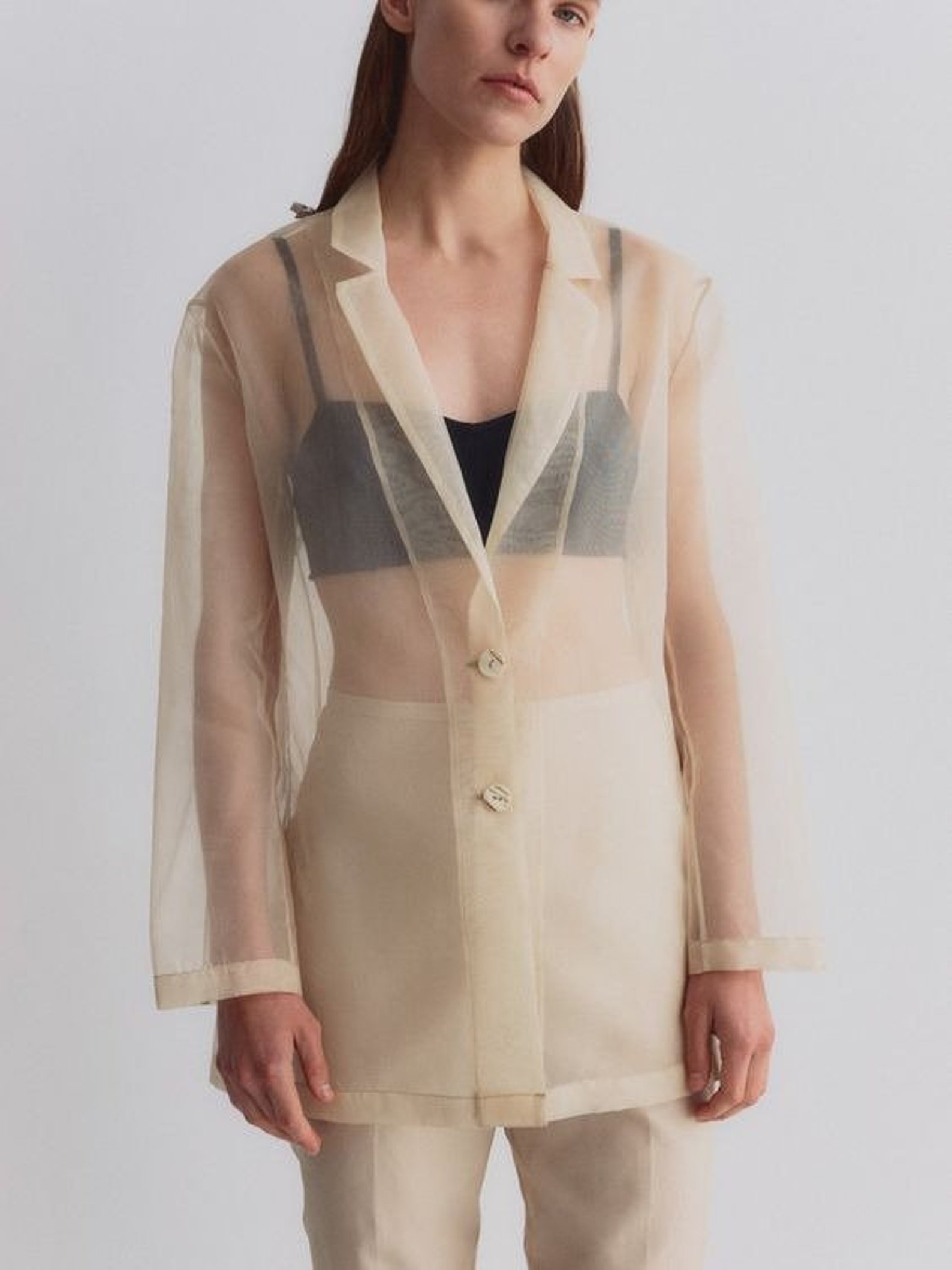 Classic Organza Jacket Overlay Shirt.jacket.organza Blazer Style Shirt ...