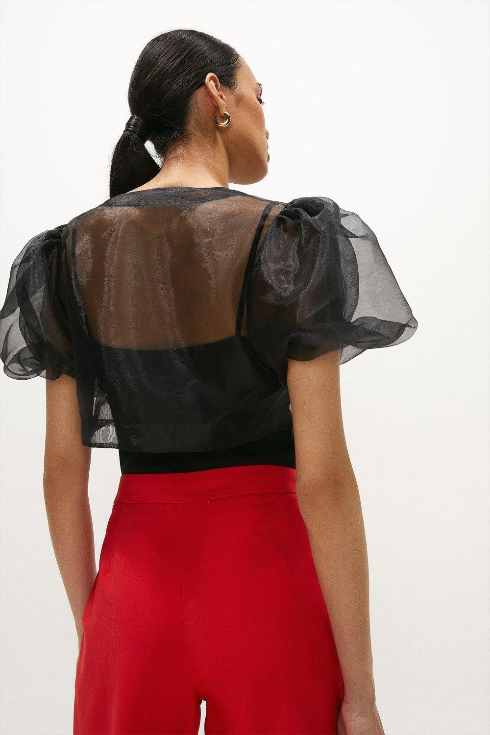 Wedding Dress Topper/organza Sheer Bridal Blouse Cover up Jacket/sheer ...