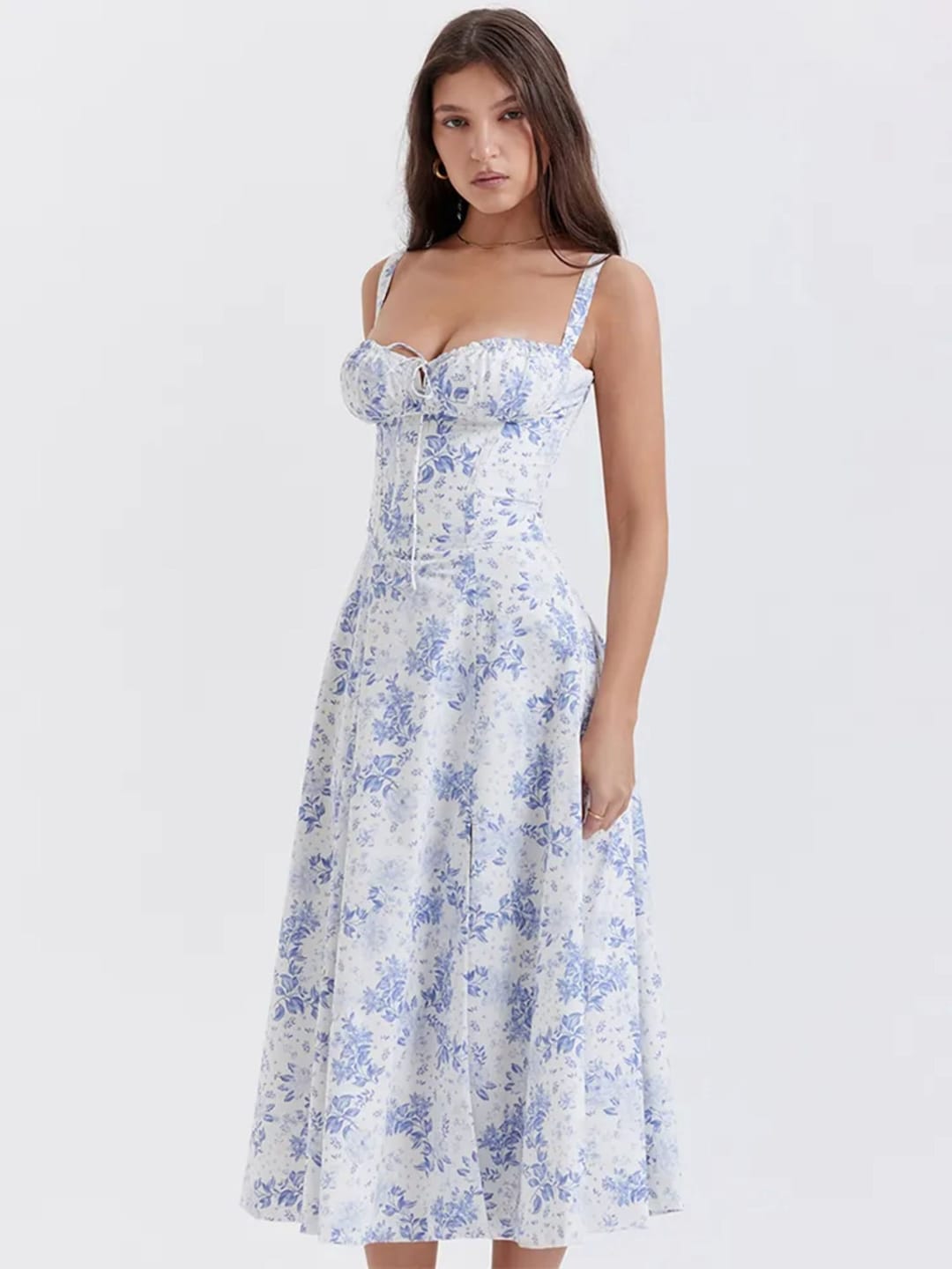 Cottagecore Midi Blumen Sommerkleid Korsett Boho Maxi Kleid - Etsy.de