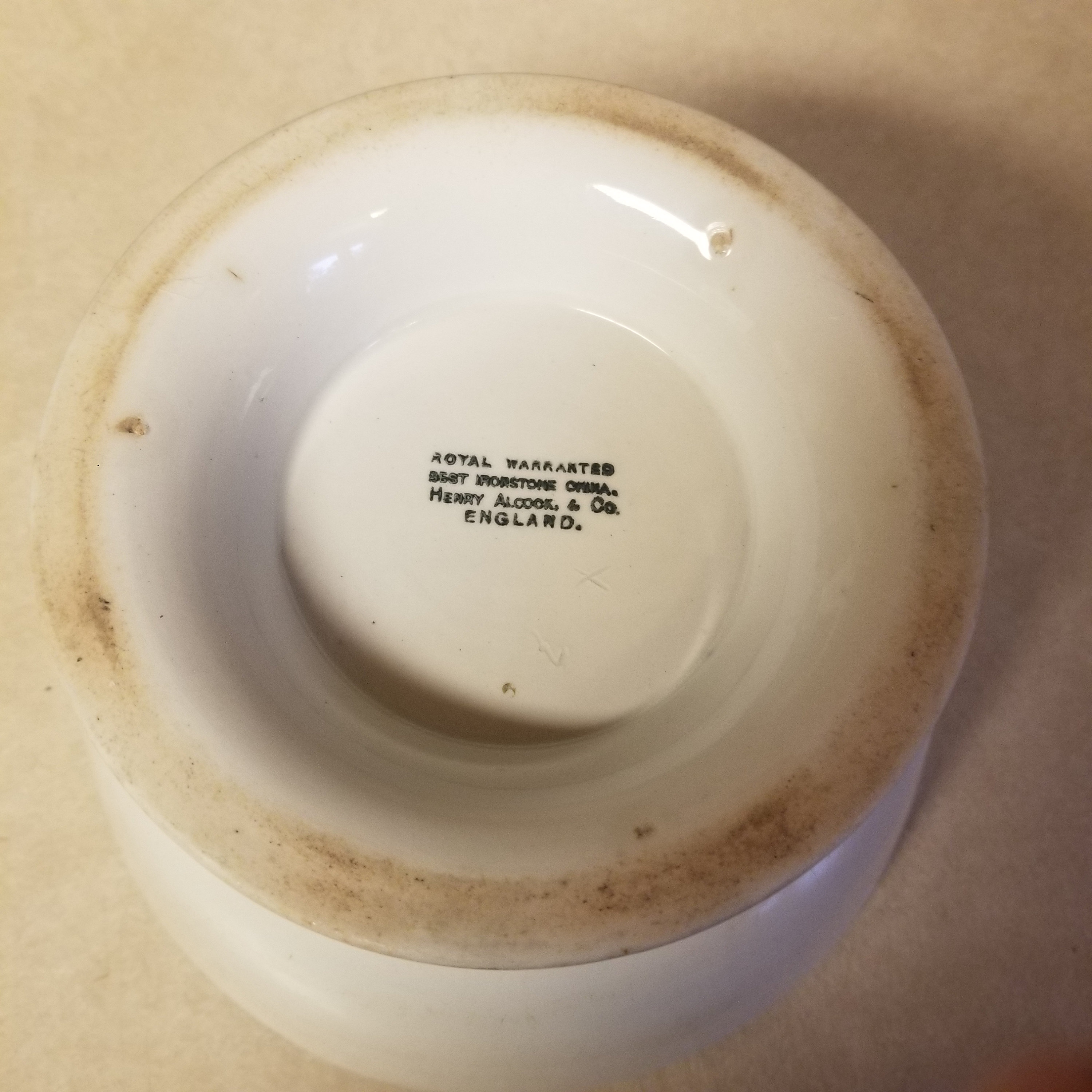 Antique Rare Henry Alcock White Footed Ironstone Bowl, England - Etsy