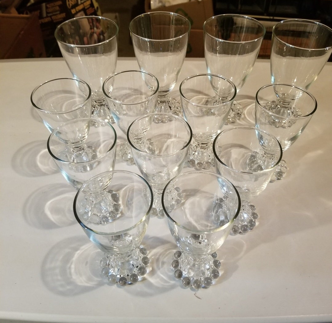 Vintage Clear Glass Boopie Cups Glasses Lot of 13 - Etsy
