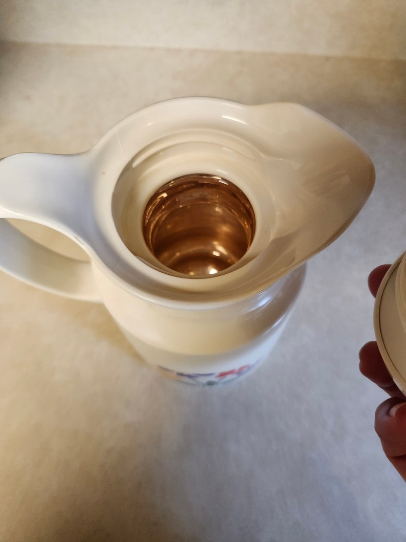 Vintage 1984 THERMOS Helga 480 Flowers Coffee Carafe Pitcher West ...