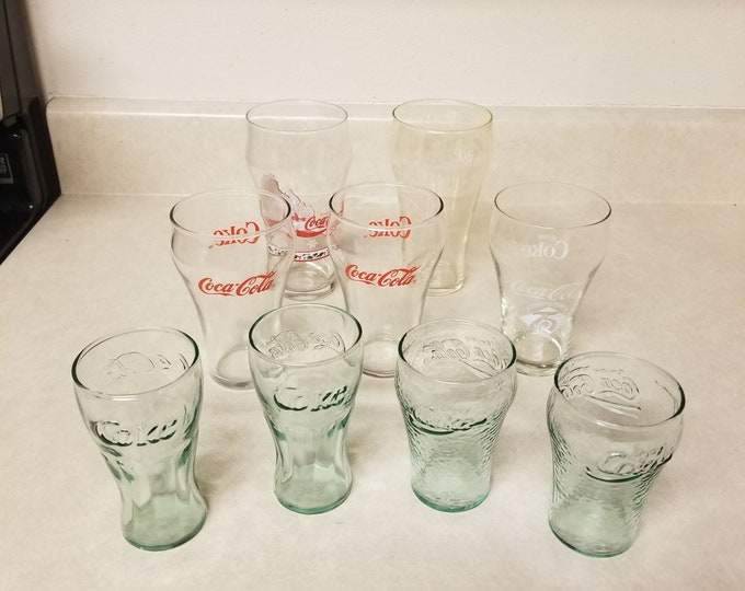 Vintage Coca Cola Coke Drinking Glasses, Juice Glasses, 75th ...