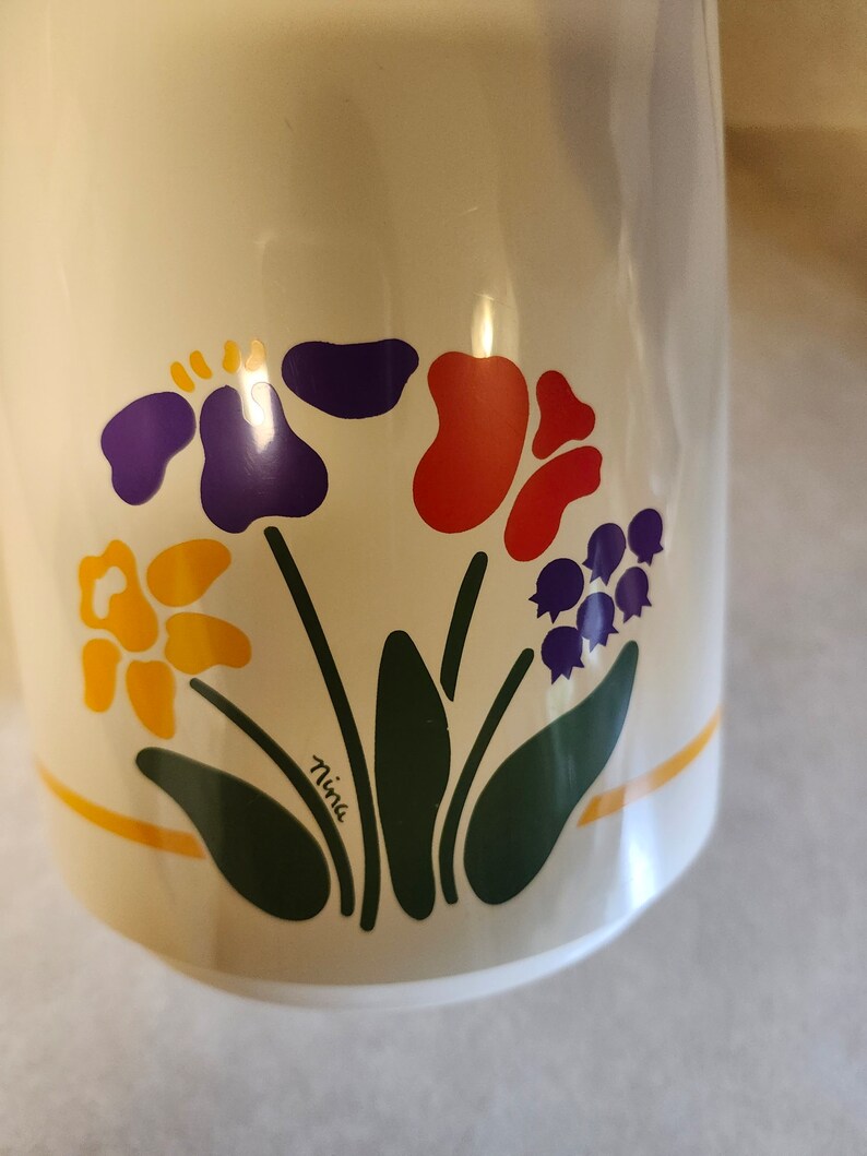 Vintage 1984 THERMOS Helga 480 Flowers Coffee Carafe Pitcher West ...