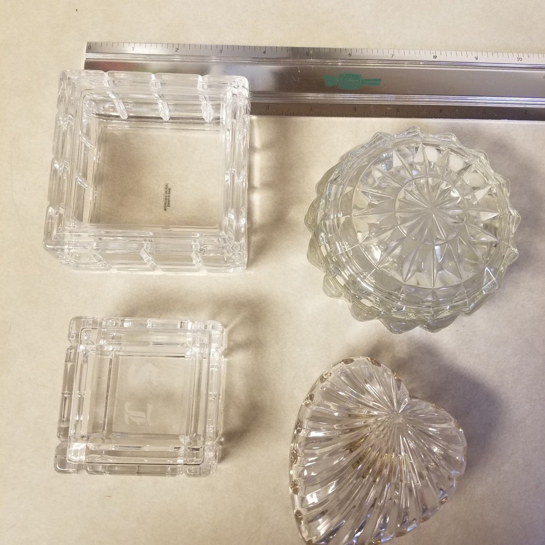 Vintage Lead Crystal Trinket Boxes With Lids Lot of 4 - Etsy