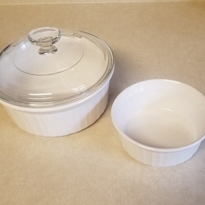 Vintage French Silk Corning Ware Round F-5-B With G-5-CA Lid and F-16-B ...