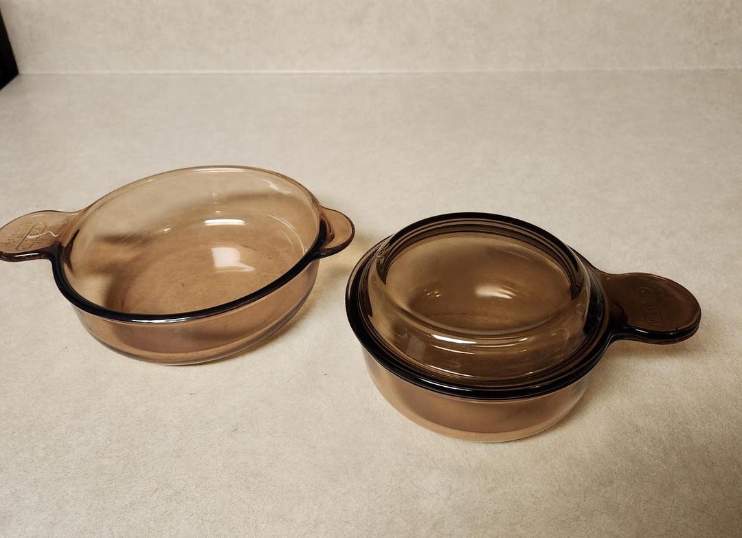 Vintage Pyrex Vision Amber Grab It Bowl V-150-B With P-150-C Lid and ...