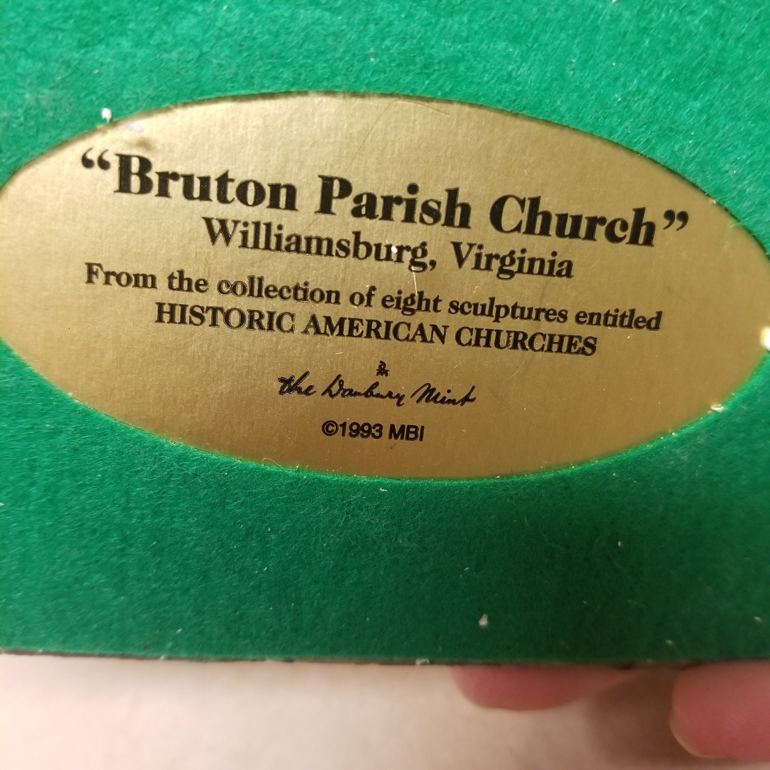 Danbury Mint 1993 Historic American Churches Bruton Parish Williamsburg ...