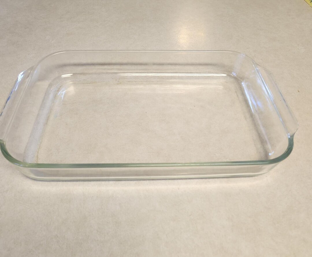 Vintage 4 Quart Pyrex Clear Glass Casserole Lasagna Dish 234-R 15 X 10 ...