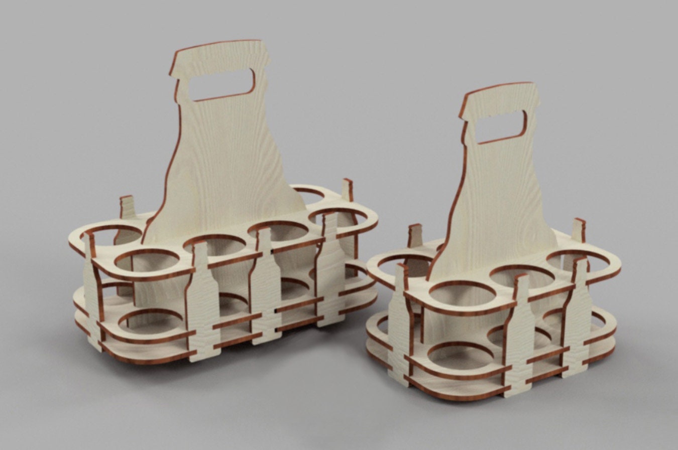 Laser Cut Beer Bottle Holder Digital File for Laser Cutting - Etsy