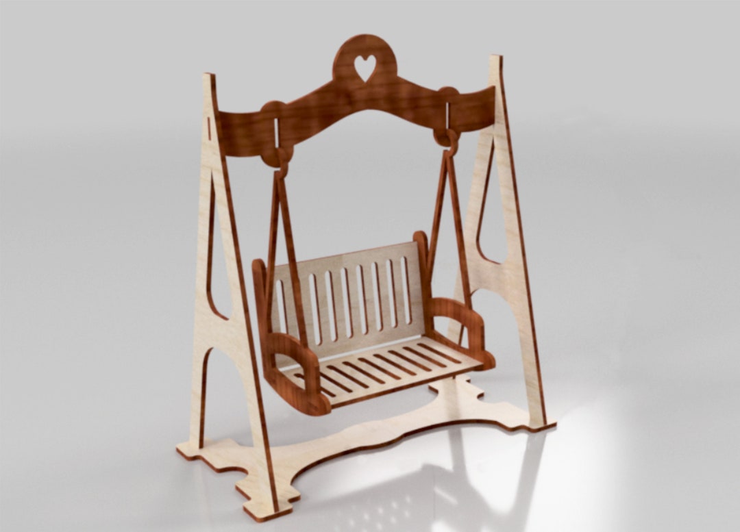 Miniature Wooden Swing, Decoration, for 4mm Material Thickness, Size ...